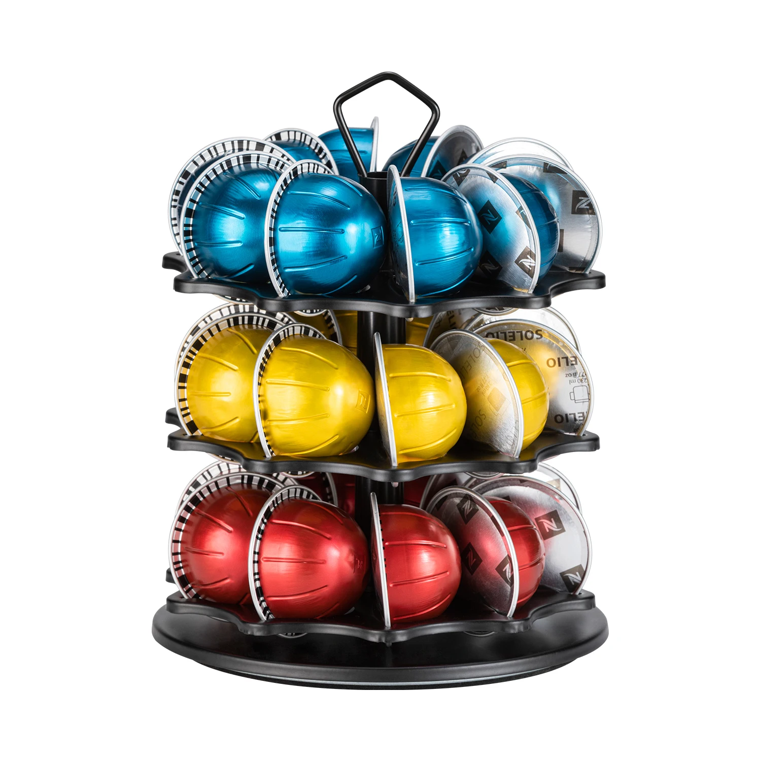 Black Plating Rotating Base 30pcs Vertuoline Nespresso Pod Holder ...
