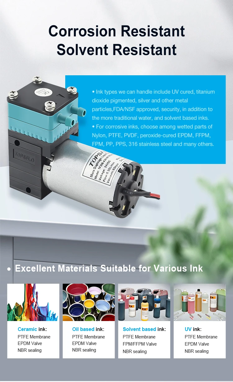 Miniature Diaphragm Liquid Pump for Eco Solvent Printer Machine ...