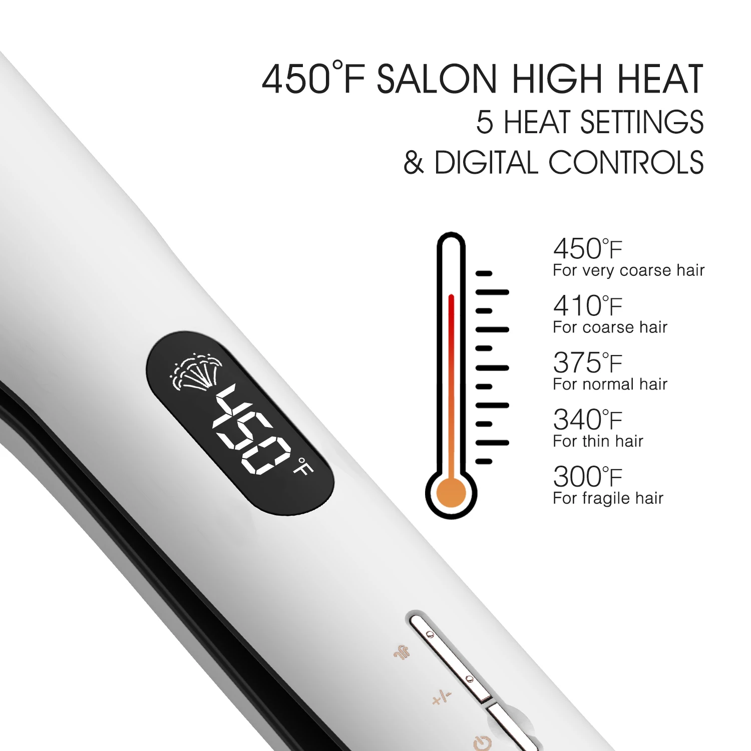 Lena 450° 2 in 1 Portable Hair Steam Straightener - Titanium Flat Iron ...