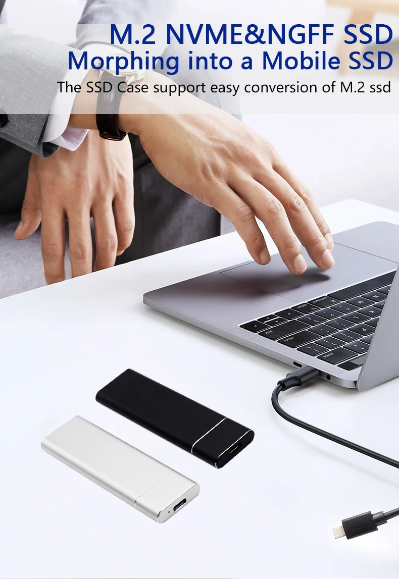 Aluminum M.2 Nvme SSD Case - High Speed Data Transfer
