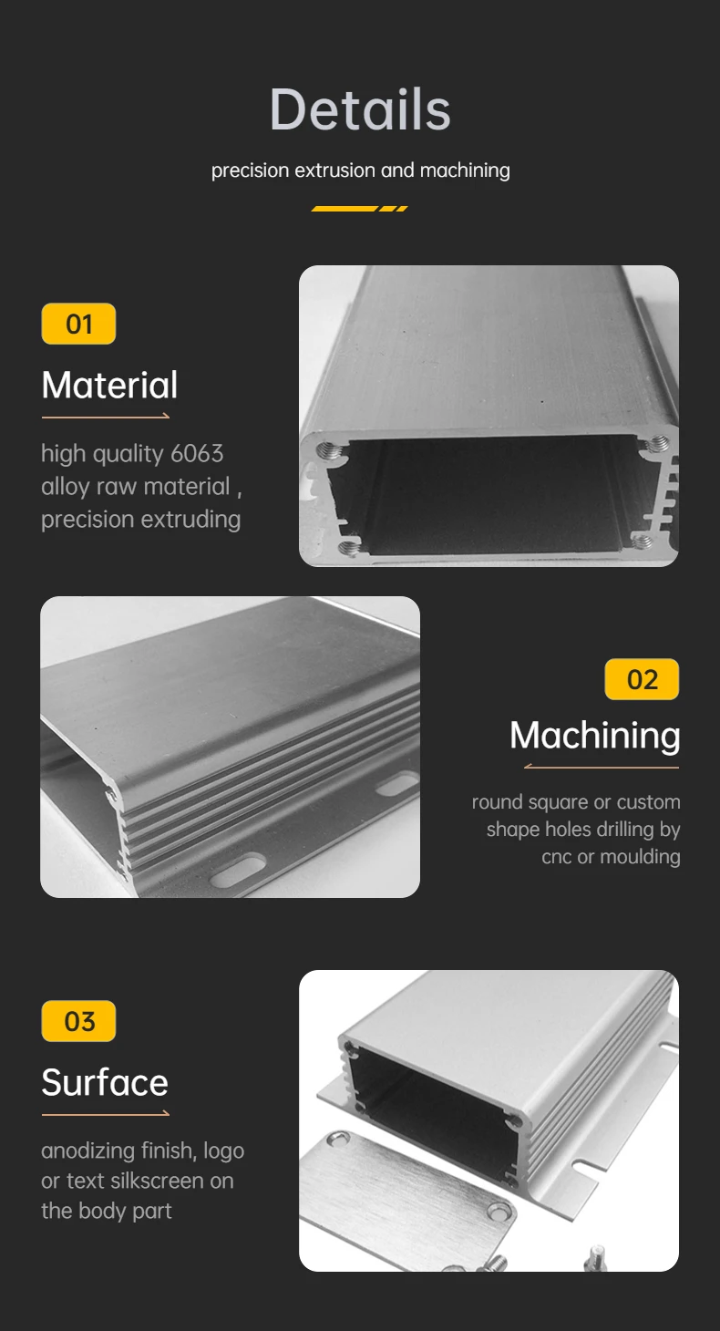 Aluminum Enclosure For Inverter Aluminum Extrusion Enclosure Aluminum ...