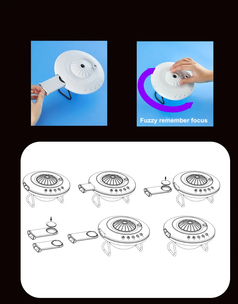 UFO LED Star Projector - 8 in 1 Planetarium Night Light