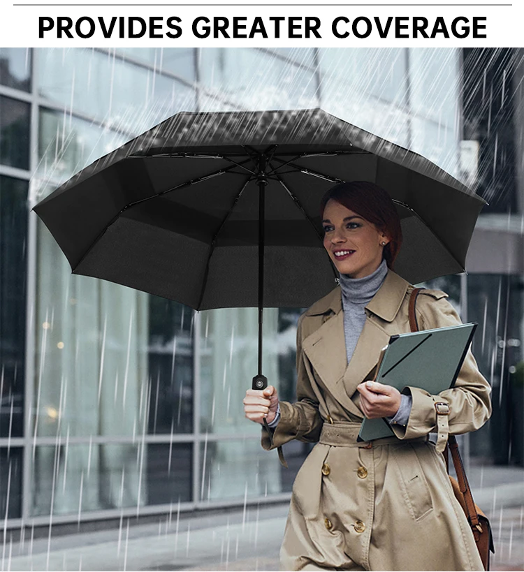Windproof Travel Compact Light Automatic Strong Portable Umbrella