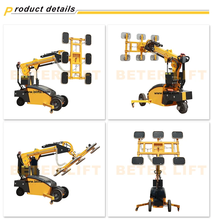 Heavy Duty Suction Lifter Fast Charging Time Easily Replace Battery ...