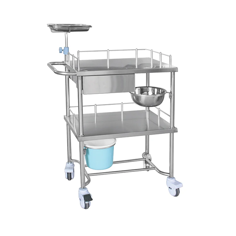 Stainless Steel Mobile Medication Rolling Delivery Injection Hospital ...
