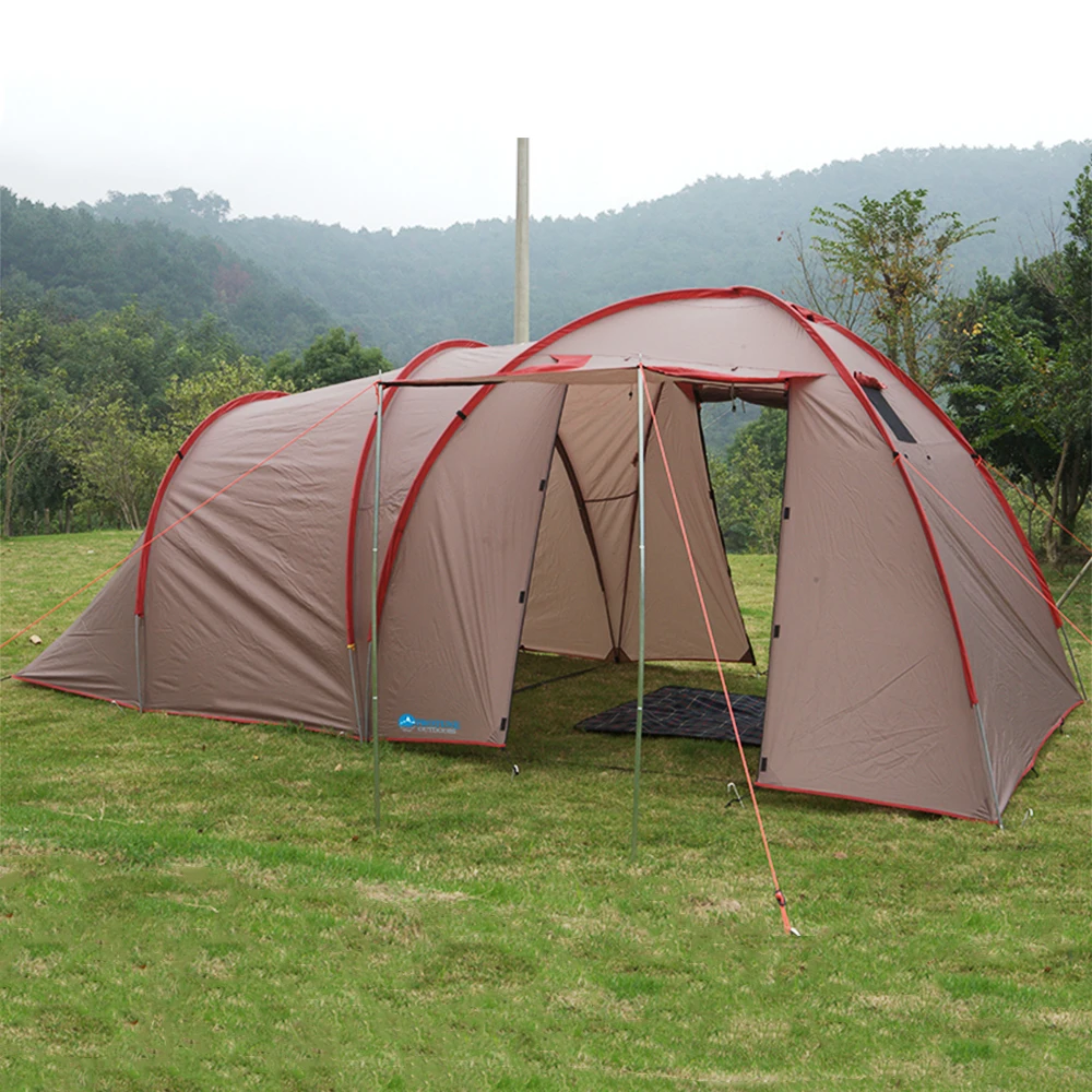 4-6 Person Camping Tunnel Tents Outdoor Large Family Tent For Outdoor ...