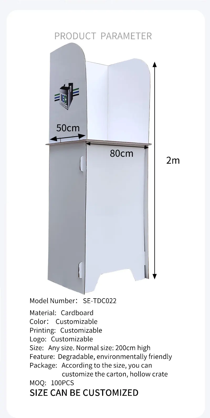 Cardboard Voting Booth Corrugated Voting Booth With Stand Voting Booth ...
