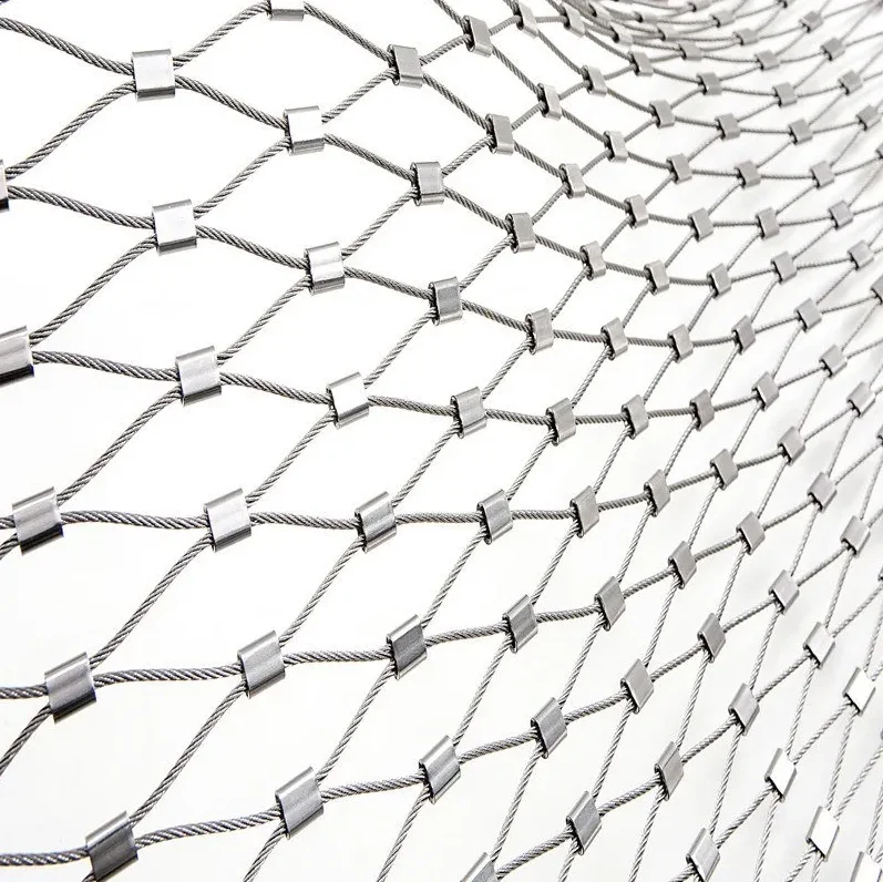 Stainless Steel Ferrule Type Metal Decorative Wire Mesh - Buy Zoo Mesh ...