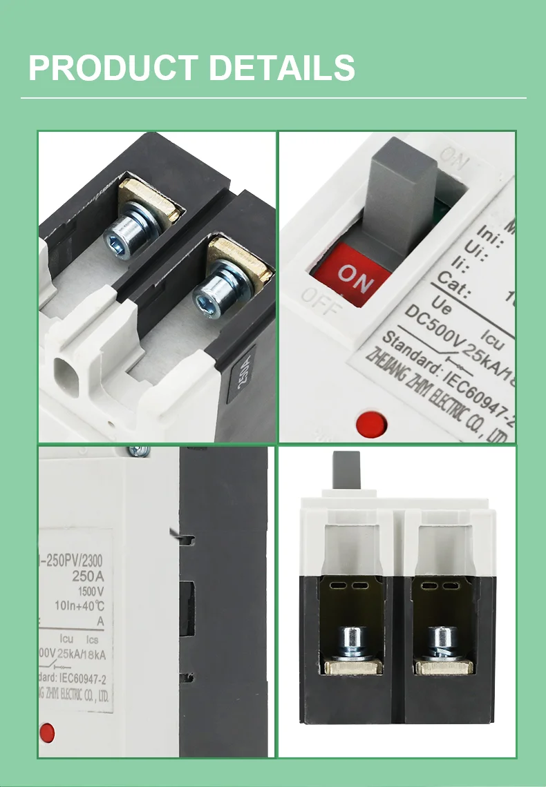 DC MCCB for Solar Panels - Reliable 250V to 1000V Breakers