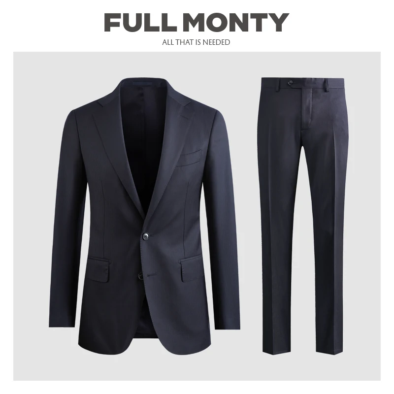 Men's Woolen Business Suit With Single-breasted Closure Made From ...