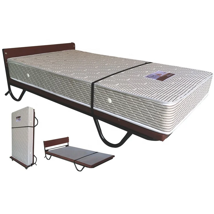 B012 Modern 20cm Black Spring Mattress Frame Easy Carry Guest Vertical ...