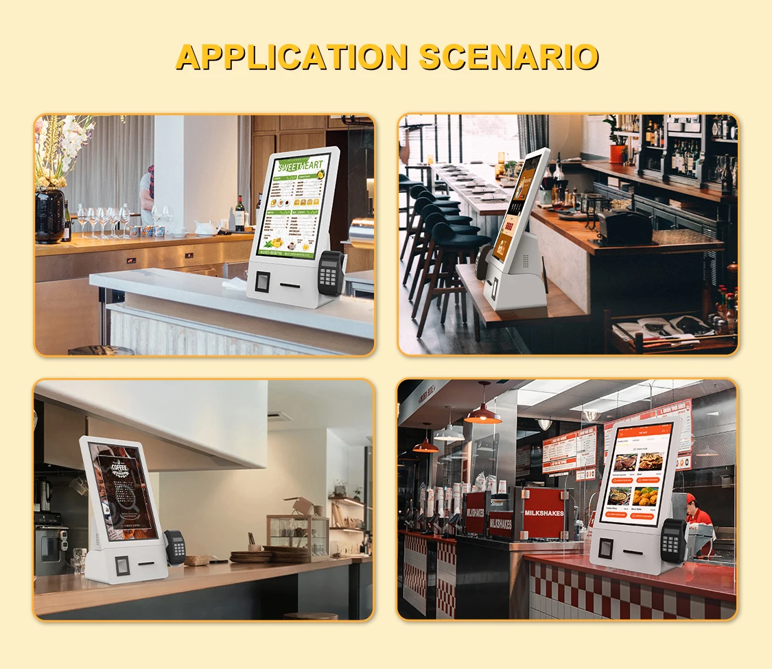 Android Digital Touch Screen Kiosk for Self-Service Ordering