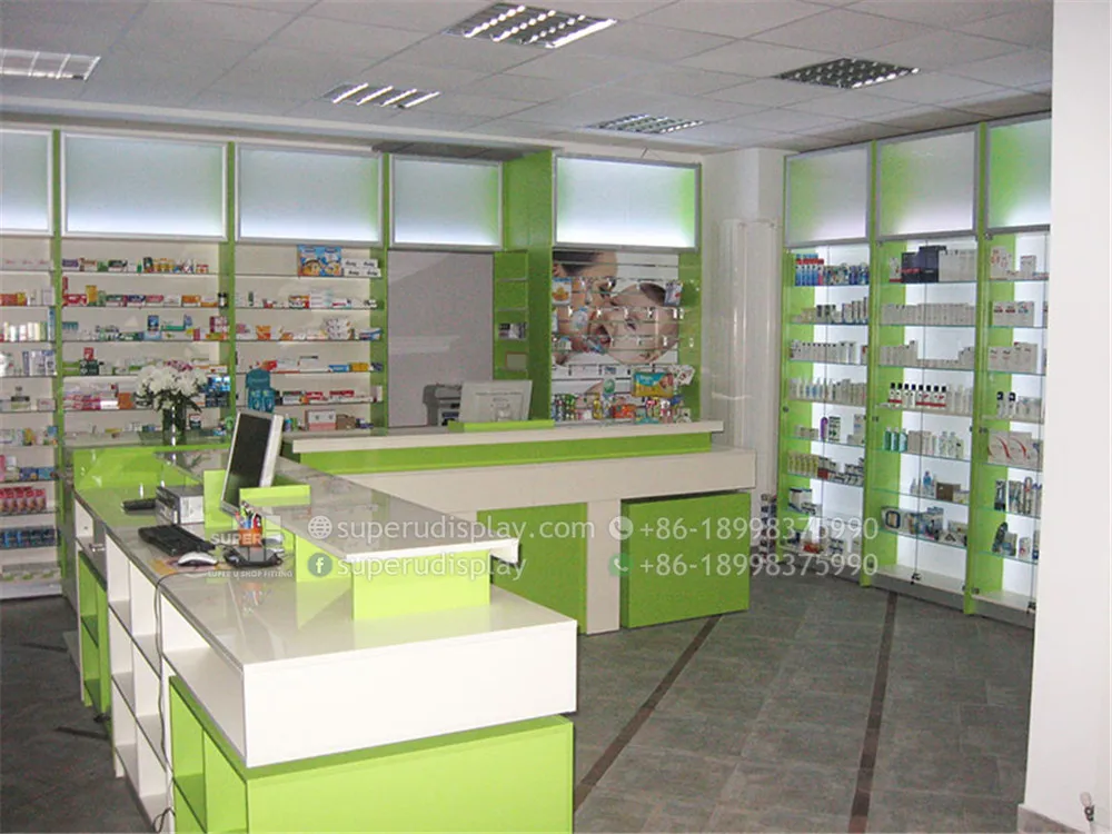 Medical Store Counter Design - Modern Pharmacy Reception