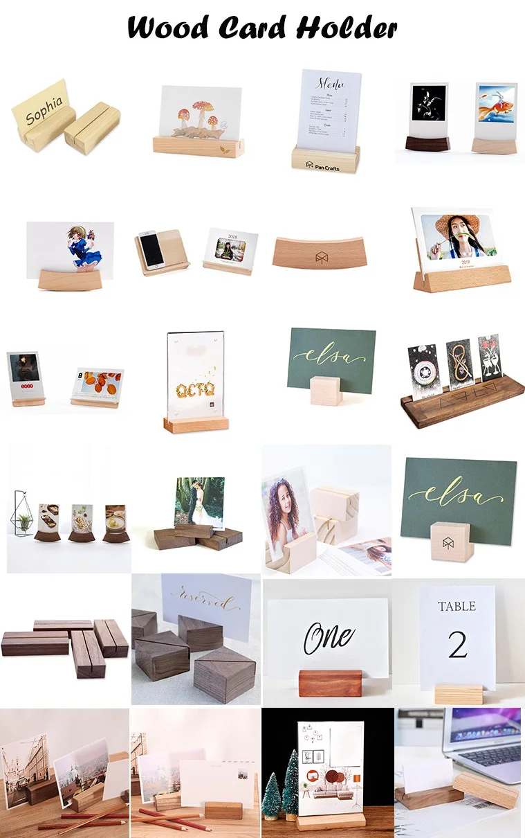 Custom Handmade Wooden Crafts Wooden Block Business Card Holder Display ...