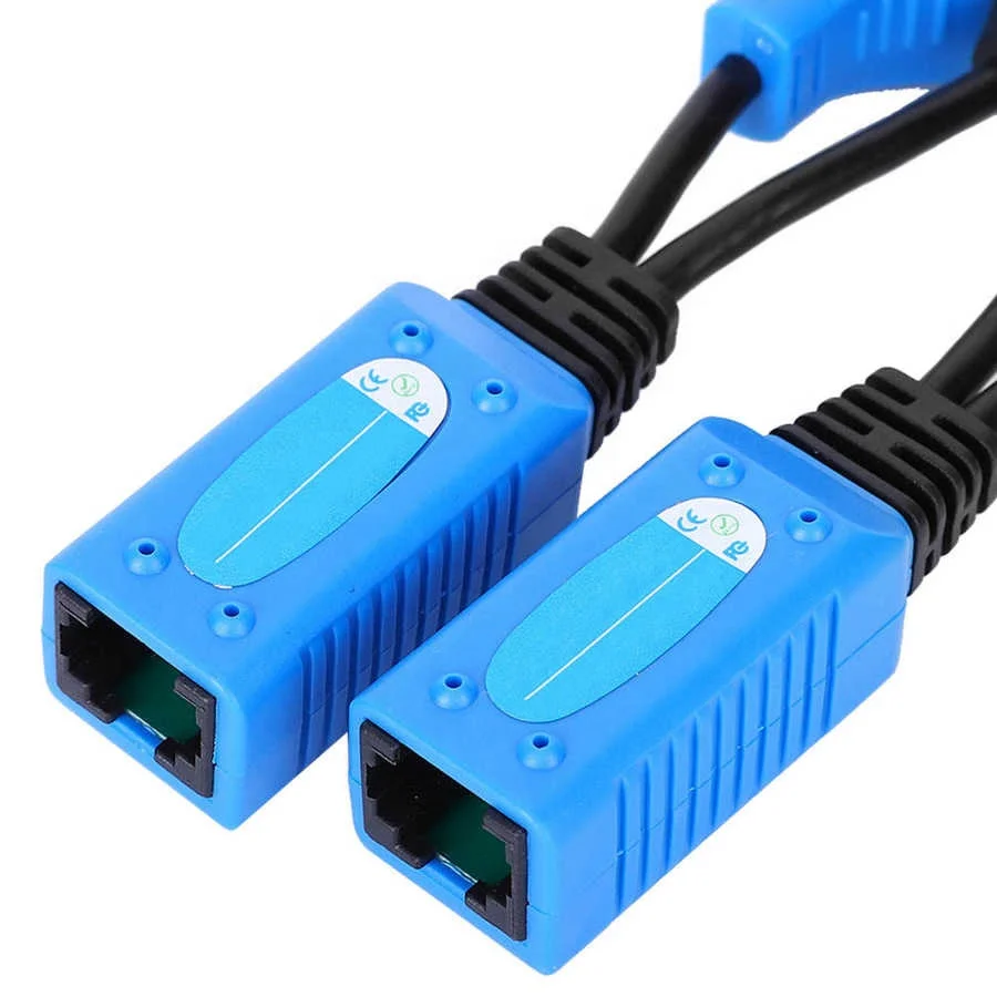 Rj45 Ethernet Cable Combiner Splitter Sharing Kit For Poe Security ...
