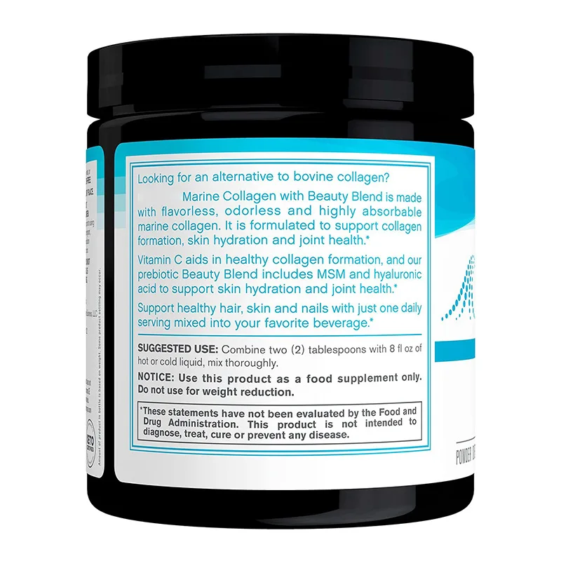 OEM Hydrolyzed Fish Marine Collagen Powder Vitamin C Hyaluronic Acid ...
