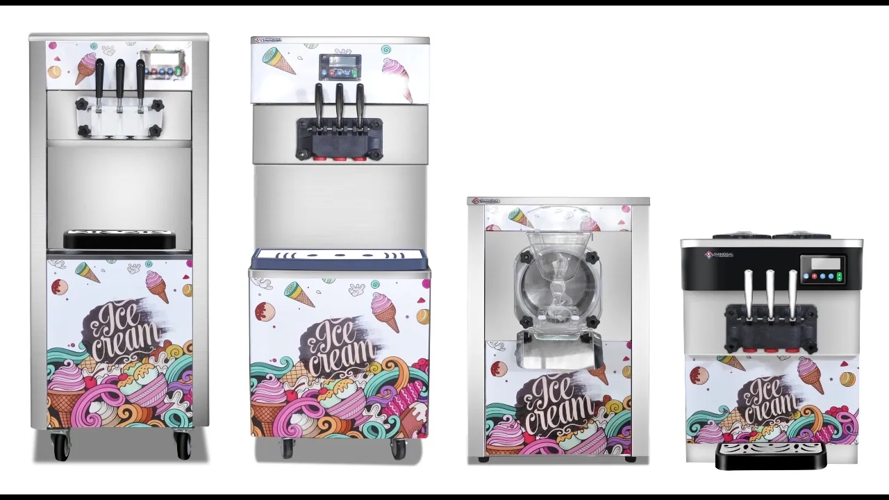 Italian Industrial Soft Ice Ice Cream Machine Maker Commercial Gelato ...