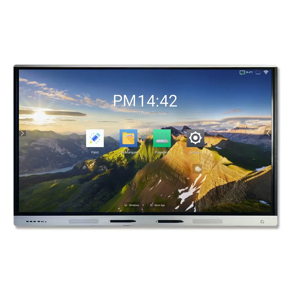 86 Inch 4k Resolution Lcd 20 Piont Touch Screen Interact Whiteboard Interactive Flat Panel ...