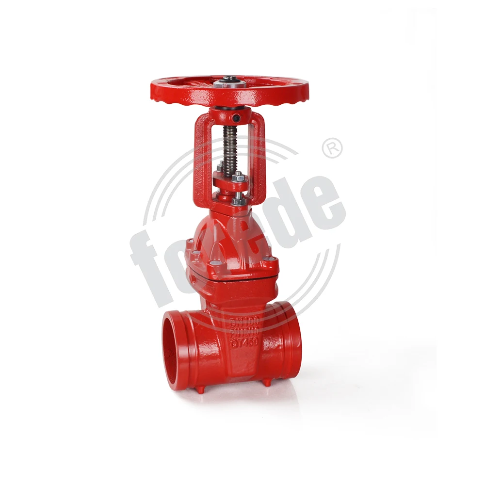 FOREDE Fire Fighting Groove End Rising Stem Gate Valve