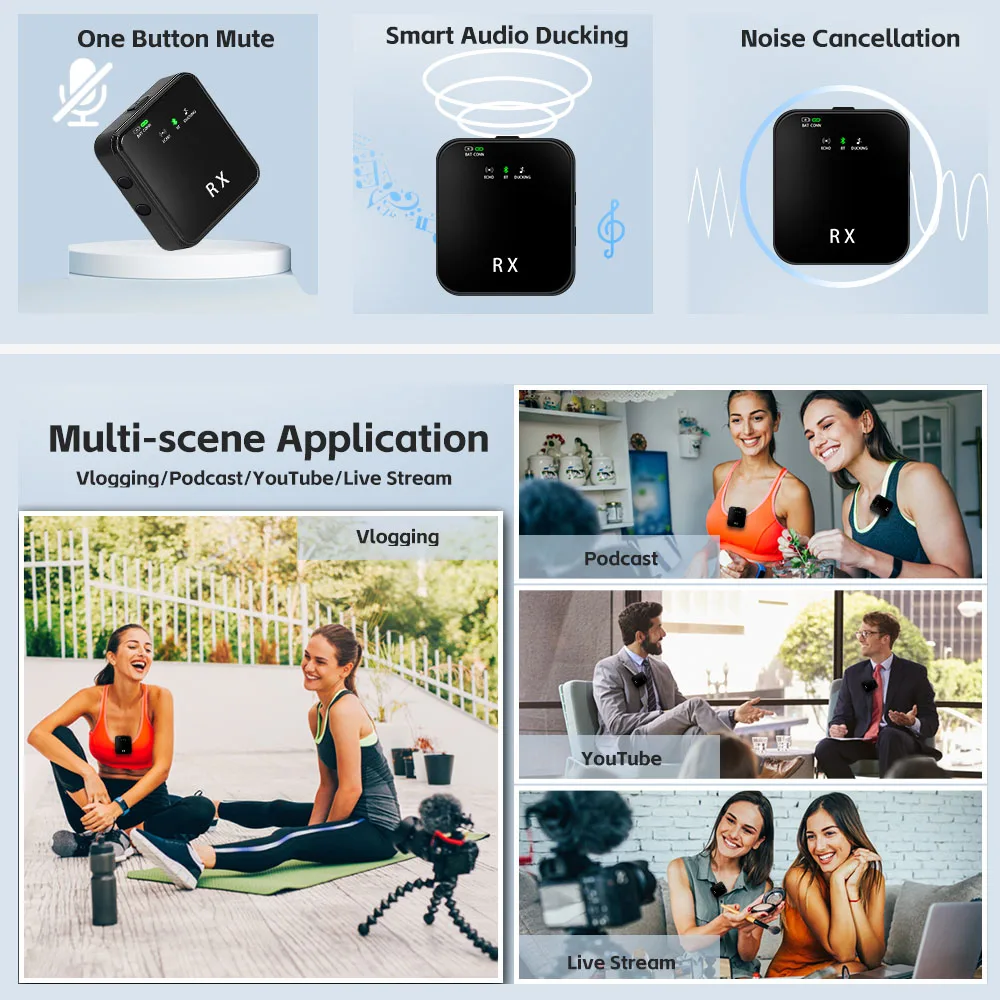 1-2 Rode Wireless Microphone Collar Lapel Mic For Mobile Phone Pc ...