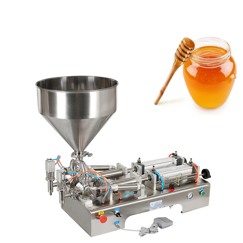 Two-head Full Pneumatic Paste Filling Machine 1000ml