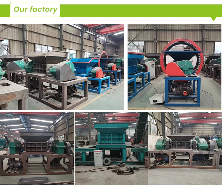 Tyre Shredder Crush Tyre Into Particle Used Tyre Rubber Pieces Crusher ...