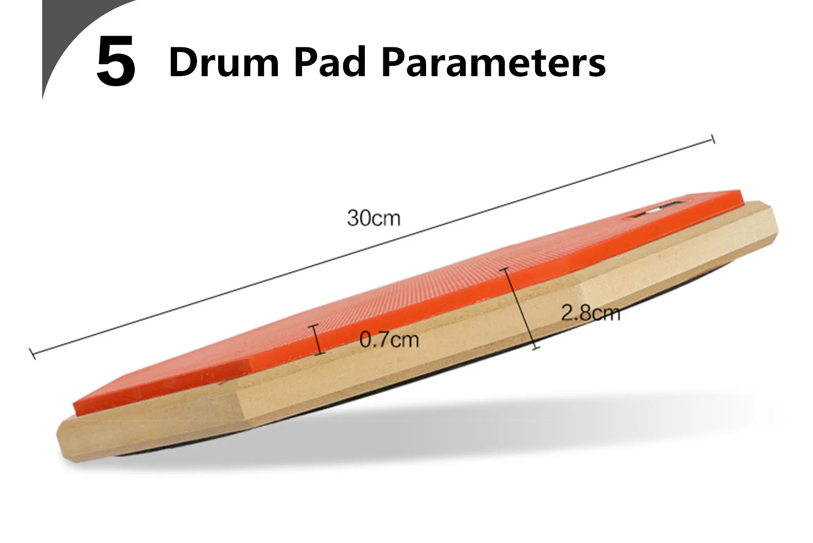 Factory Price 12 Inches Drum Practice Pad 2-sided Silent Rubber Dumb ...