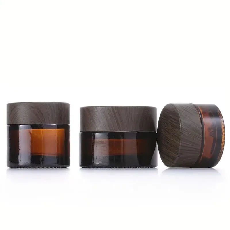 Wholesale Of Mini Transparent Amber Cosmetic Glass Containers,Skincare ...