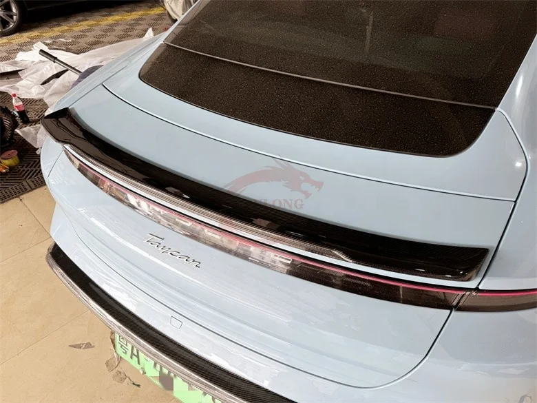 Techa Style Carbon Fiber Rear Spoiler for Porsche Taycan
