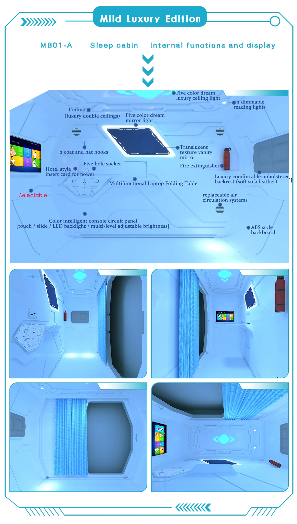 Hotel Capsule Bed - Modern, Space-Saving Sleeping Solution