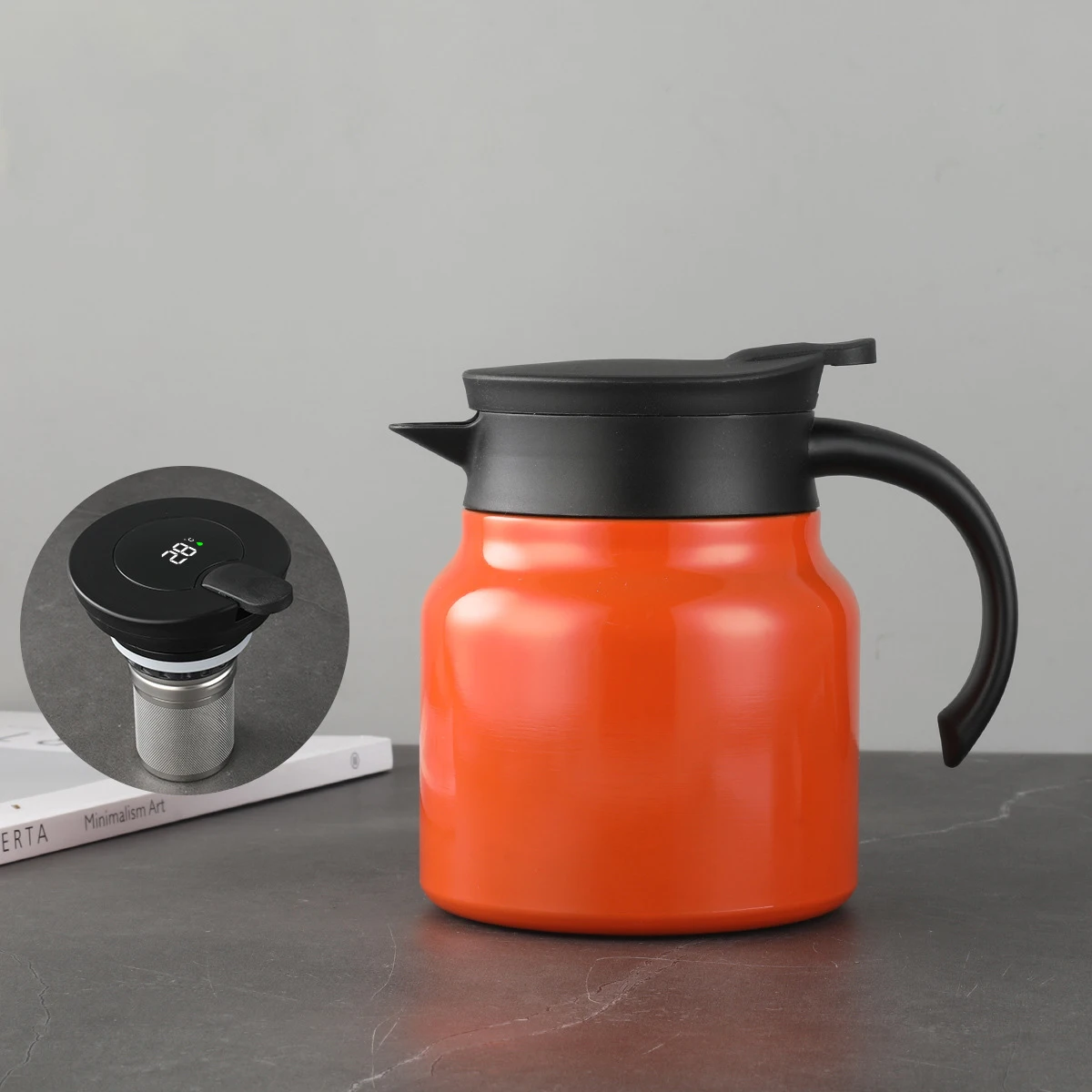 Vacuum Flask temperature display Portable thermal cup Stainless Steel ...