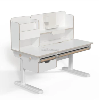 Height Adjustable Ergonomic Children Homework Table With Bookshelf Home ...