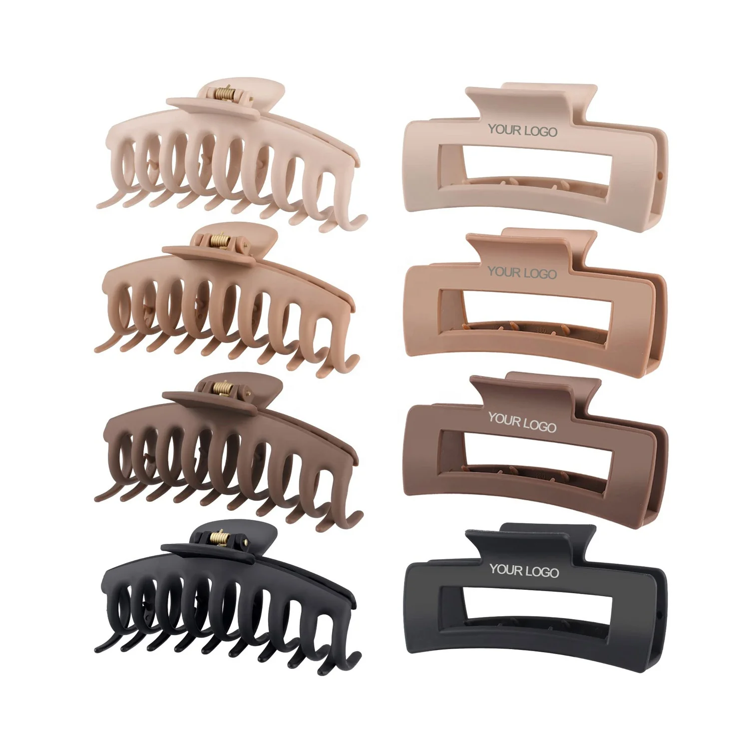 Mauri 2023 Wholesale Transparent Jumbo Square Hair claw clips for women ...