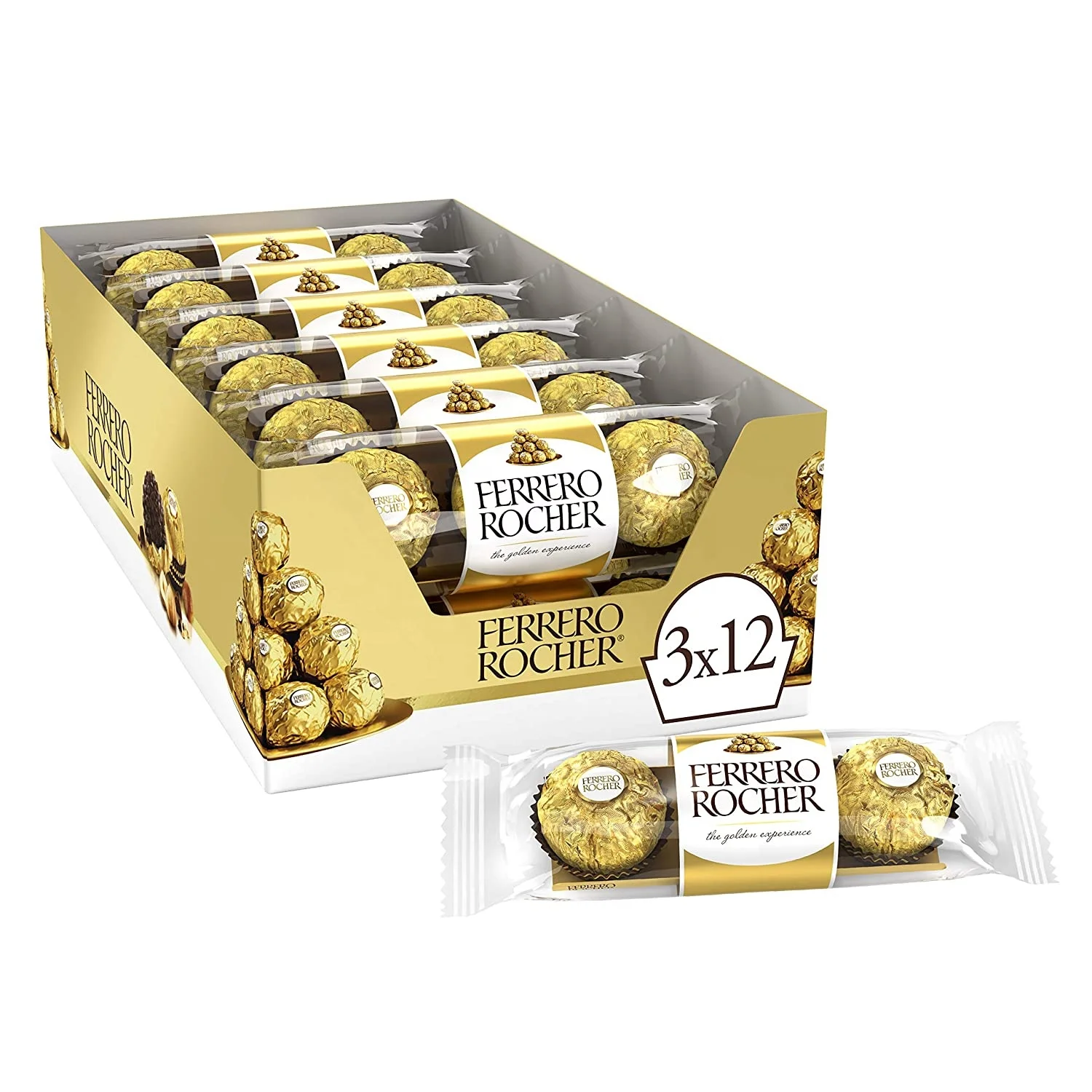 Ferrero Rocher Premium Milk Chocolate Hazelnut Ferrero Rocher Chocolate ...
