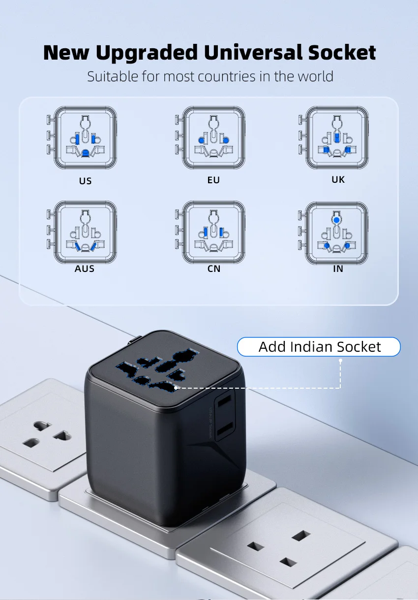 Worldplug 2AC Compact Size Multi Plug Travel Socket Adapter Worldwide ...