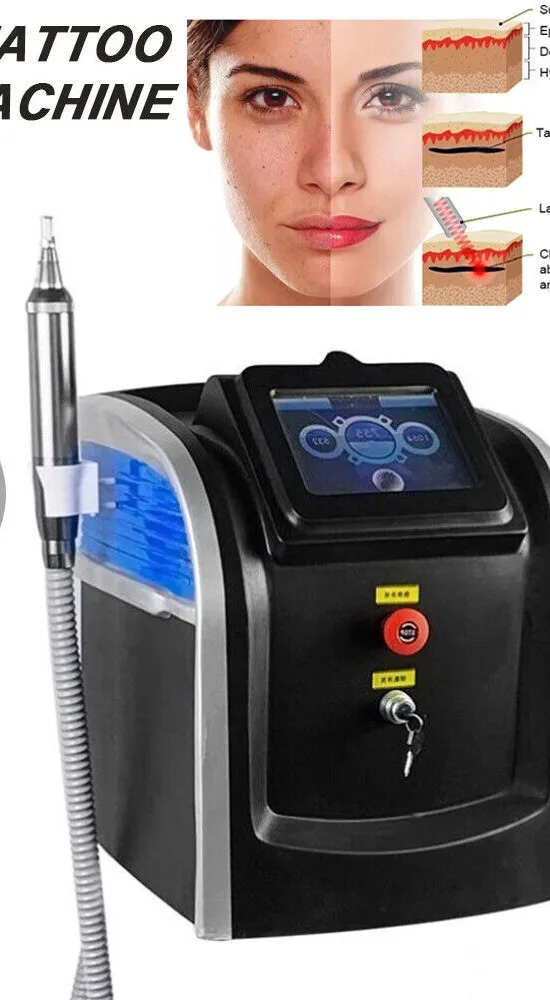 L High Quality Picosecond Freckle Remove 755nm Pico Laser 1064nm Professional Tattoo Laser Table ...