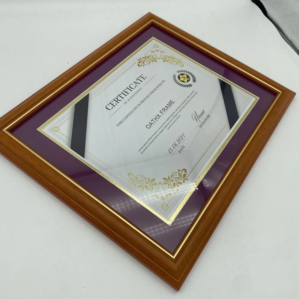 Gold Wood Crafts Photo Frame for Certificates & Diplomas