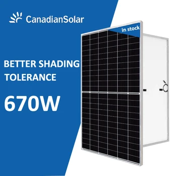 Canadian High Quality 600w Mono Solar Panels Canadian 650w 670w Solar ...