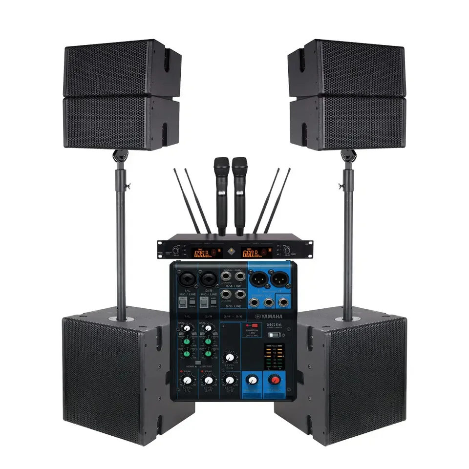 Professional Audio Dual 10 Inch Line Array Speaker 18 Inch Subwoofer ...