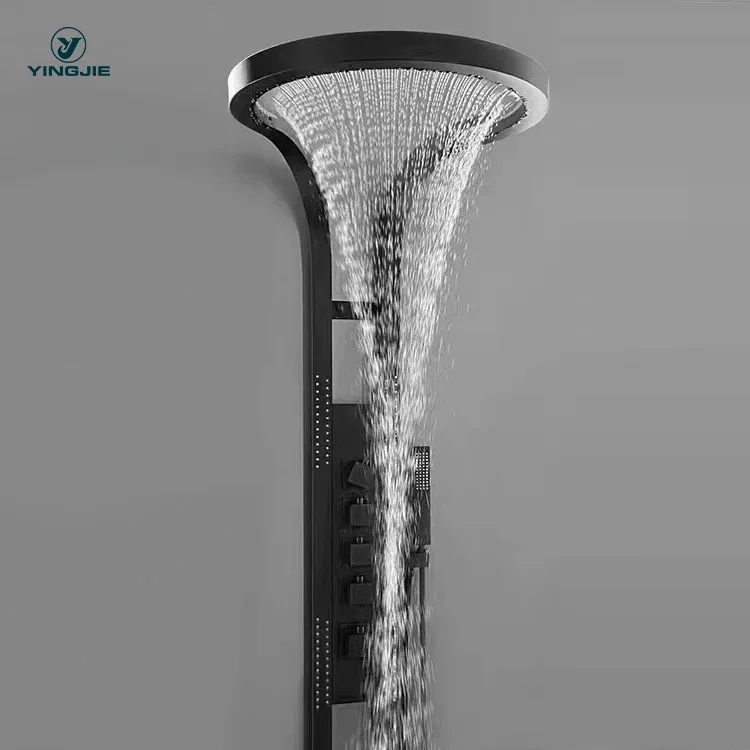 Wall Mounted Dual Handle Rainfall Shower Set - Modern Bathroom Smart ...