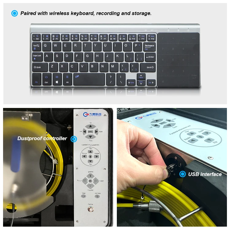 Industrial Borescope Sewer Pipe Inspection Push Camera With 512hz And ...