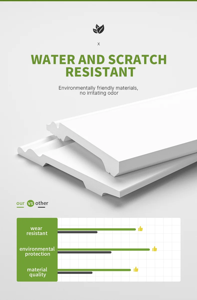 ROKE Modern Wooden Polyurethane Polystyrene Skirting Board Cable ...