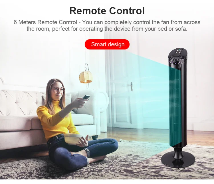 33 Inch Remote Control Tower Fan Computer Led Light Ventilation Fan ...