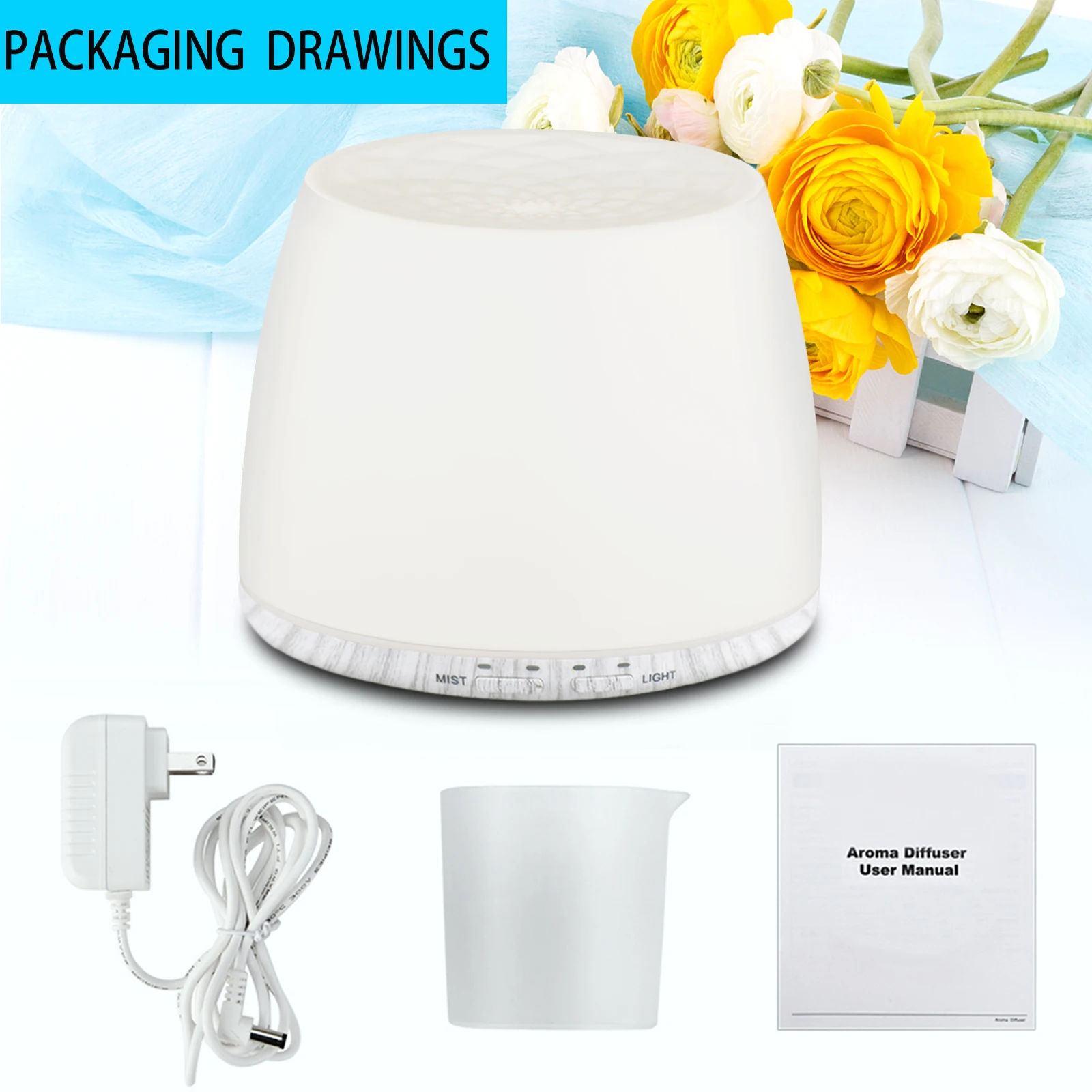 Essential Oil Diffuser,500ml Bluetooth Speaker Aroma Diffuser ...