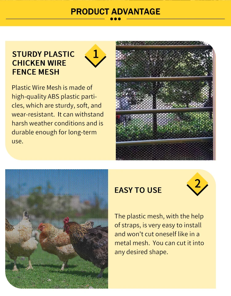 Plastic Chicken Poultry Farm Fence Protection Chicken Fence Netting ...