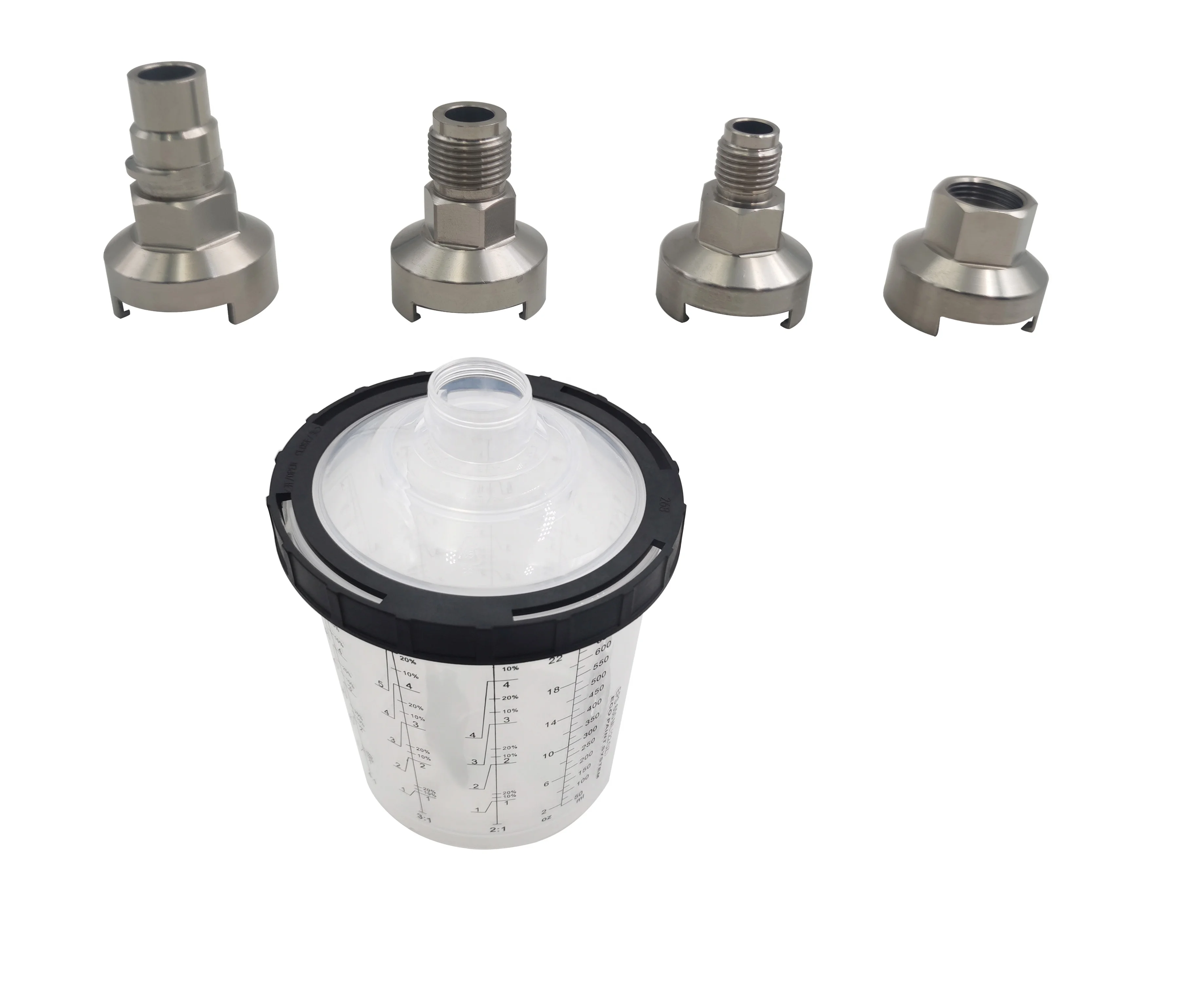 Disposable Paint Spray Gun Cup Liners and Lid System, 50 Pack 20 Ounce ...
