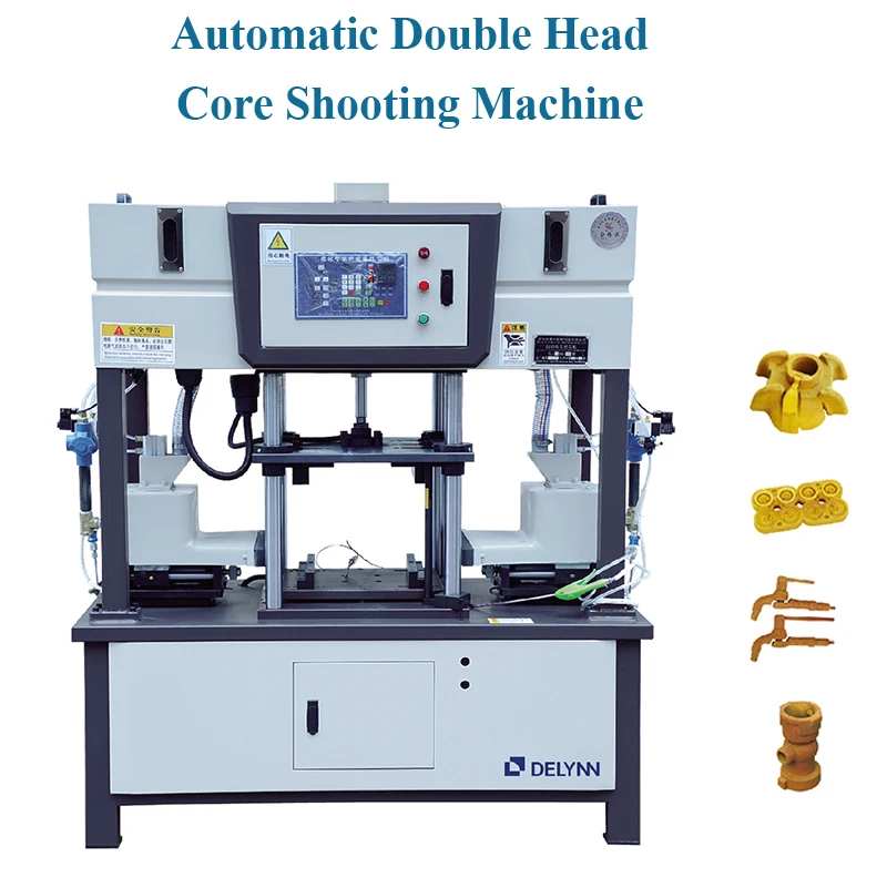 PLC System Double Mould Sand Core Shooter Machine Heat Shell Waterpump ...