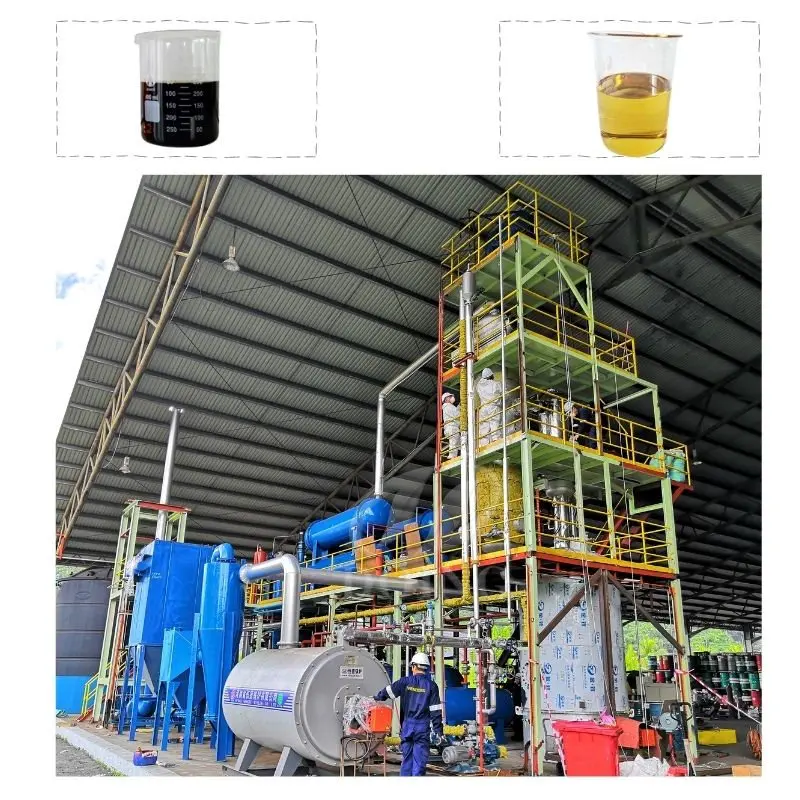 Waste Crude Oil Refinery Distillation Plant Pyrolysis Oil To Diesel ...