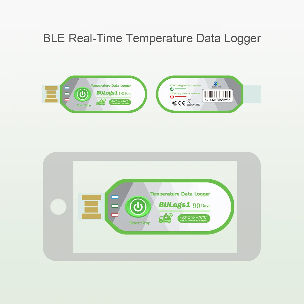 Hot Sale USB BLE Temperature Sensor Data Loggers USB Vaccines Temperature Monitoring Controller ...