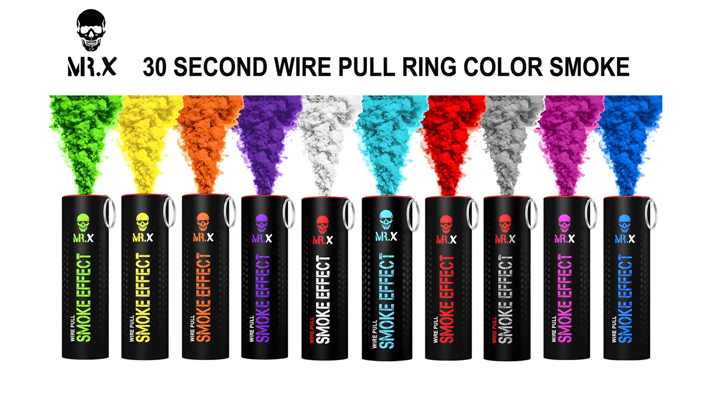 Chinese Wholesale Color Smoke Daytime Fireworks 30 Second Wire Pull Pop ...